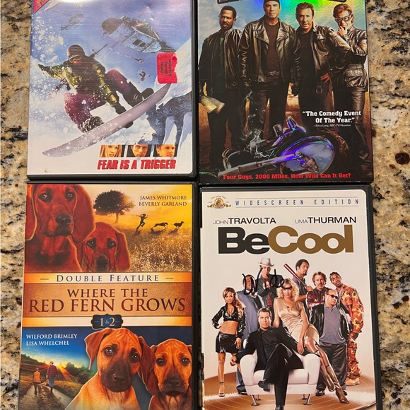 Media | 4 Dvds Extreme Ops Where The Red Fern Grows 12 Be Cool Wild ...